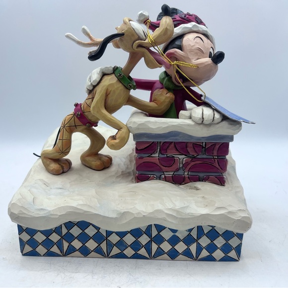 Jim Shore | Holiday | Jim Shore Disney Traditions Up On The Rooftop Mickey Pluto Rare | Poshmark